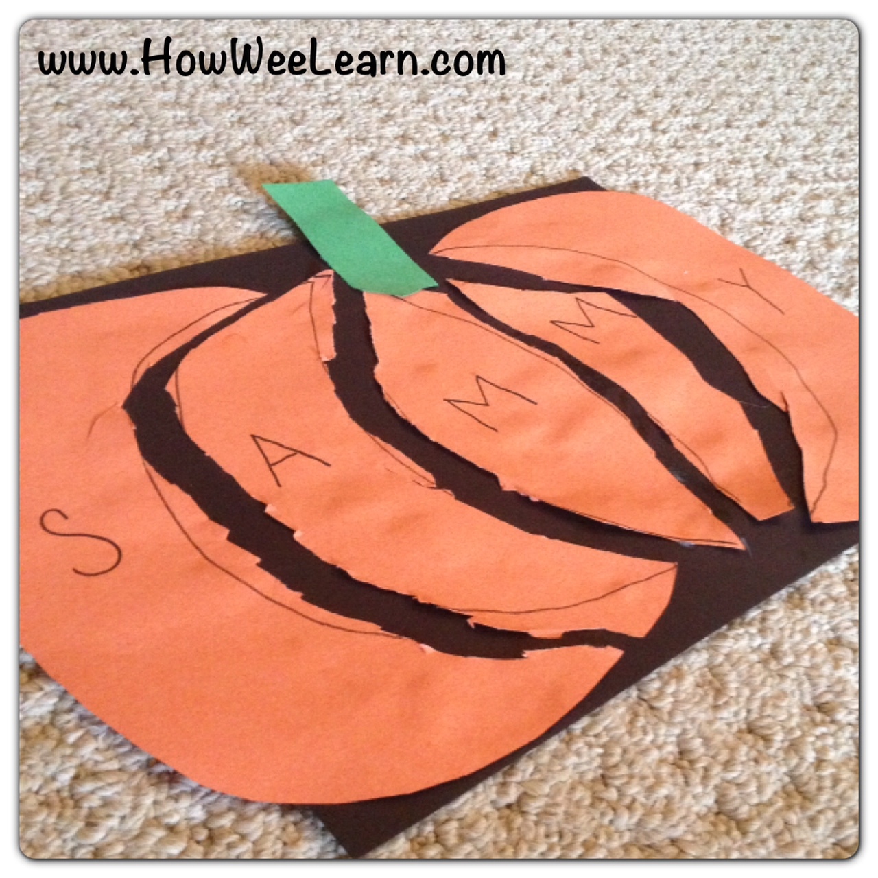 Halloween Preschool Crafts Pumpkin Name Puzzles How Wee Learn Halloween Preschool Crafts Pumpkin Name Puzzles How Wee Learn