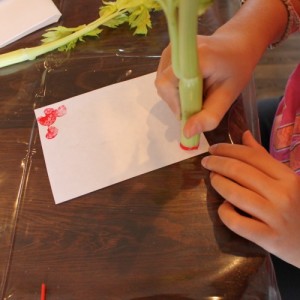 Celery Heart Stamped Valentines - How Wee Learn