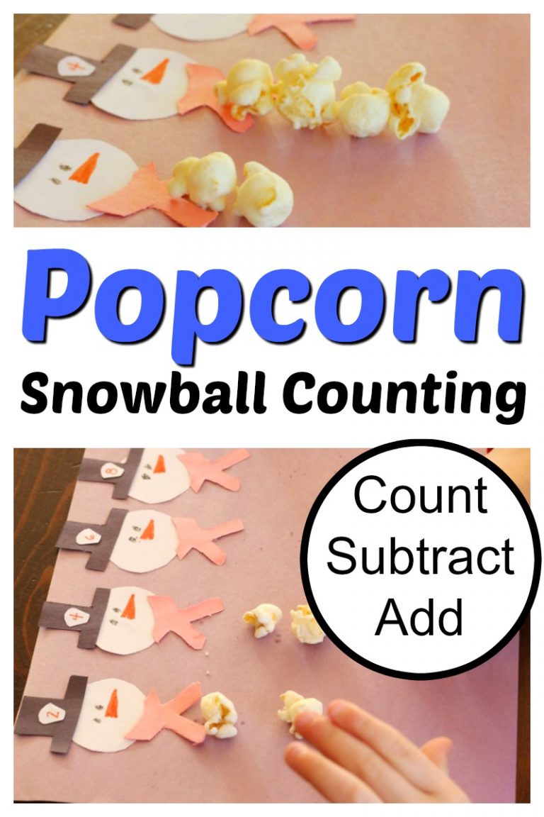 Popcorn Snowman Counting - How Wee Learn