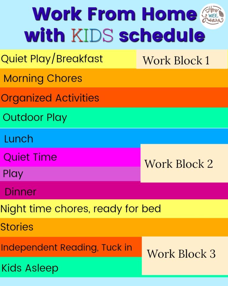 Working from Home? This is a GREAT Schedule - How Wee Learn
