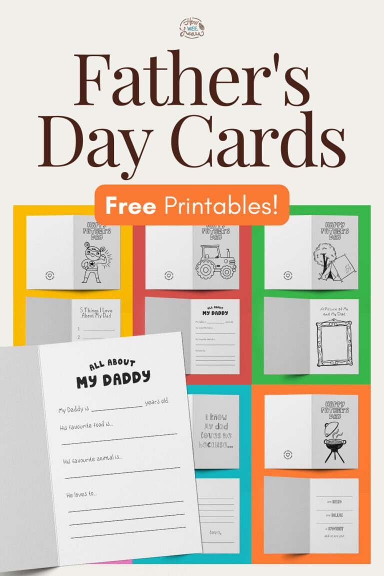 Adorable Printable Father’s Day Cards! - How Wee Learn