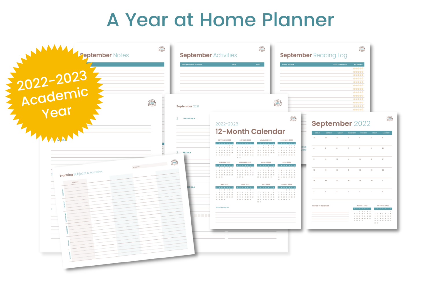 2022-2023 Year at Home Planner - How Wee Learn
