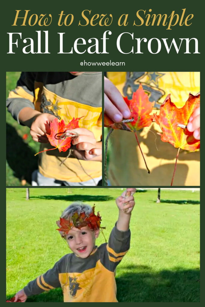 Sewing a Fall Leaf Crown - How Wee Learn