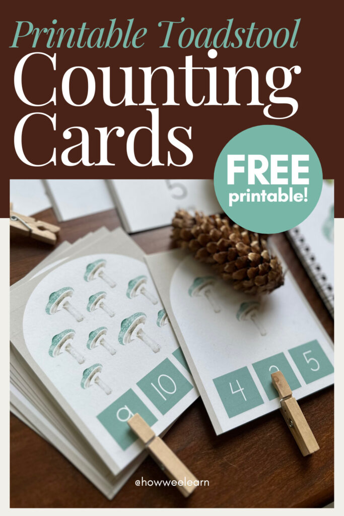 Free Printable Toadstool Counting Cards - How Wee Learn