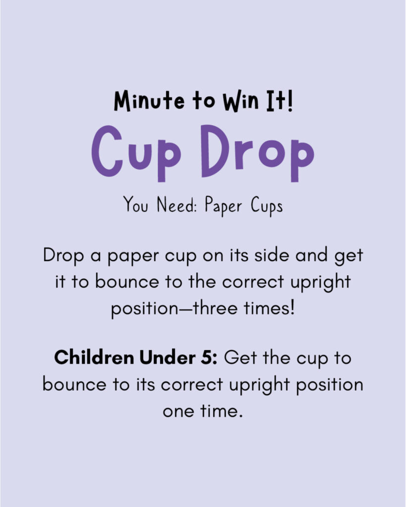 SPECTACULAR Minute to Win It Games for Families! - How Wee Learn
