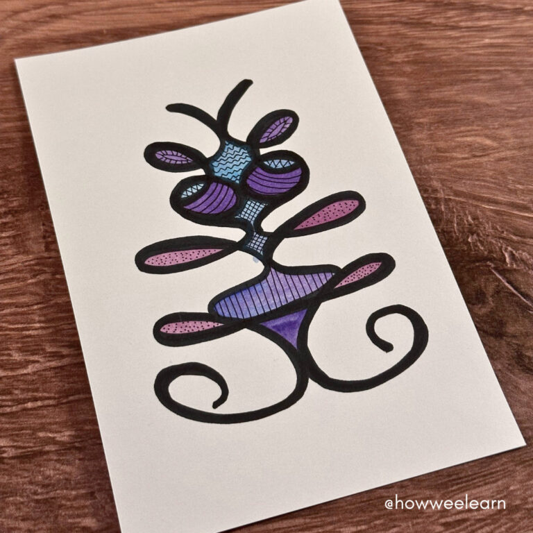 Cursive Writing Name Art Using Symmetry - How Wee Learn