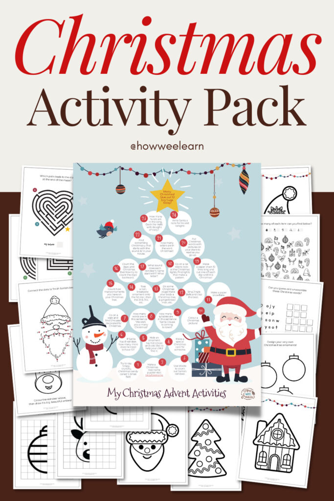 Christmas Countdown Calendar and Activity Pages! - How Wee Learn