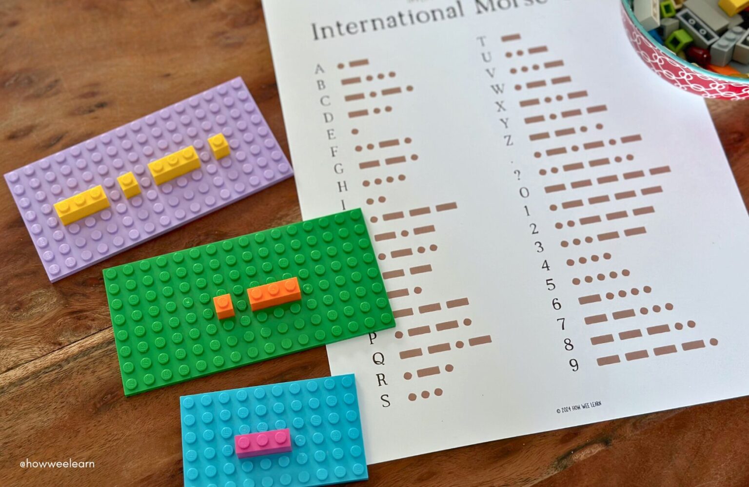Morse Code Activity for Kids with Lego - How Wee Learn