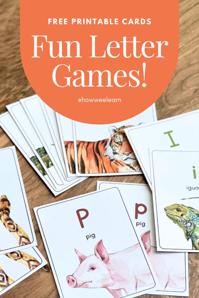 Letter Games with Free Printable Cards - How Wee Learn