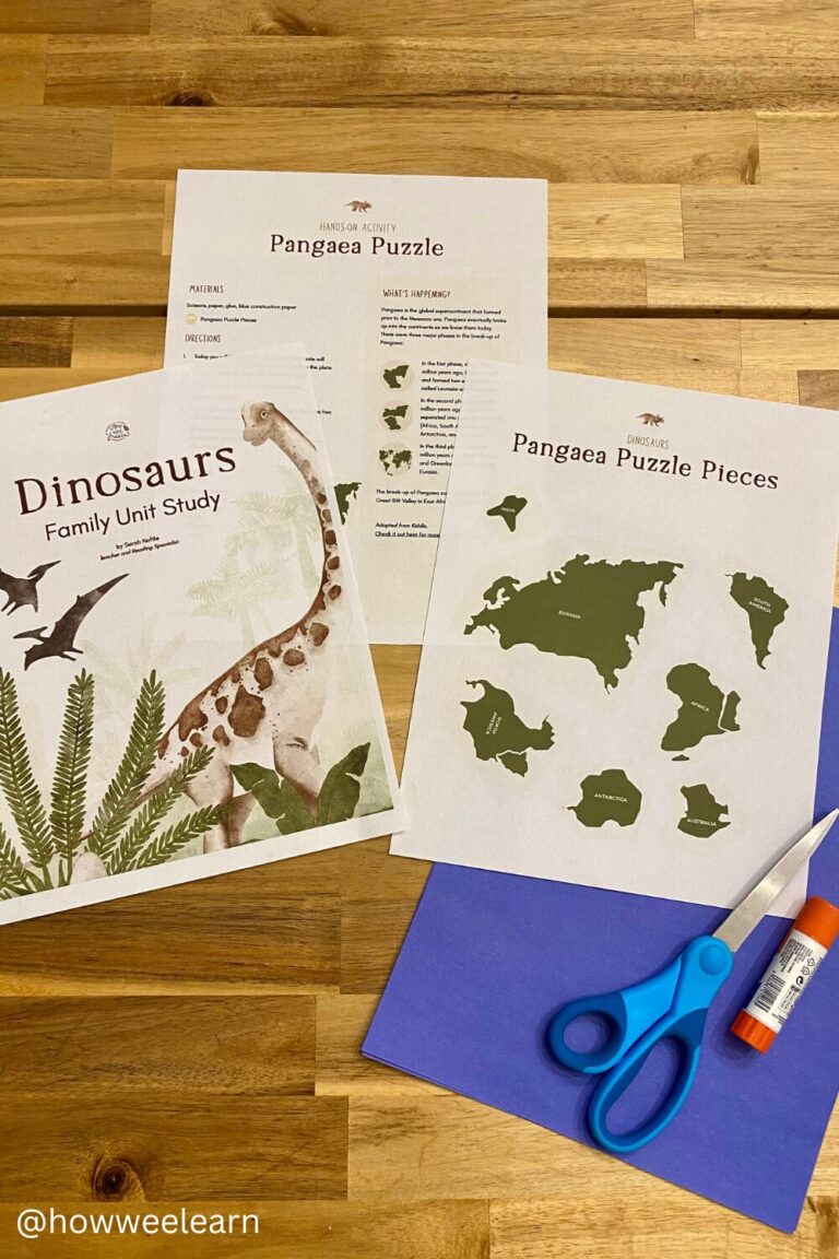 Dinosaur Unit Study – Pangaea Puzzle - How Wee Learn