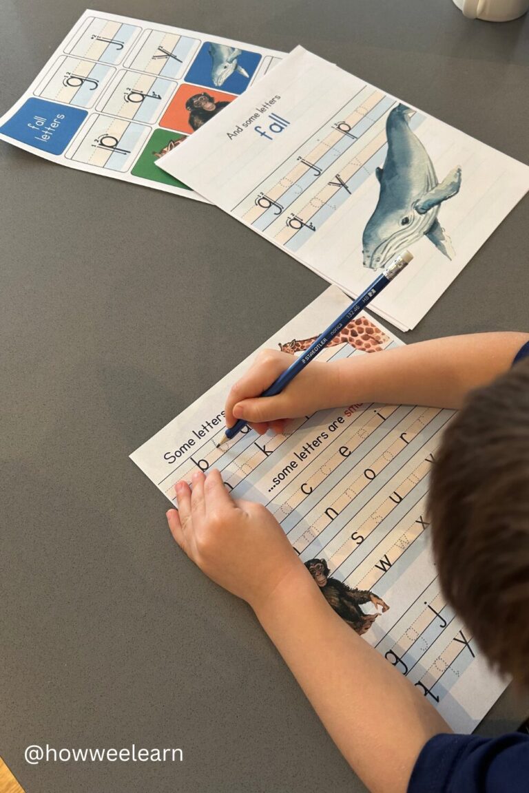Tall, Small, and Fall Letters: Free Printable to Support Early Writing ...