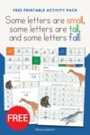 Tall, Small, and Fall Letters: Free Printable to Support Early Writing ...