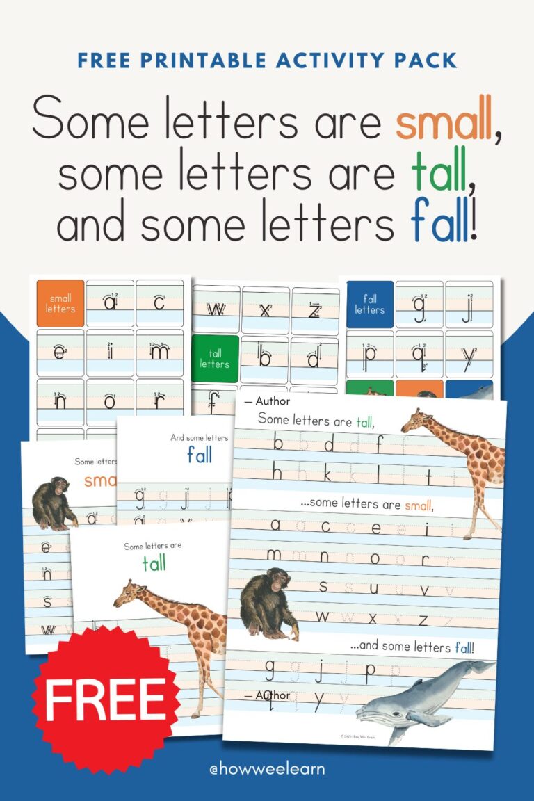 Tall, Small, and Fall Letters: Free Printable to Support Early Writing ...